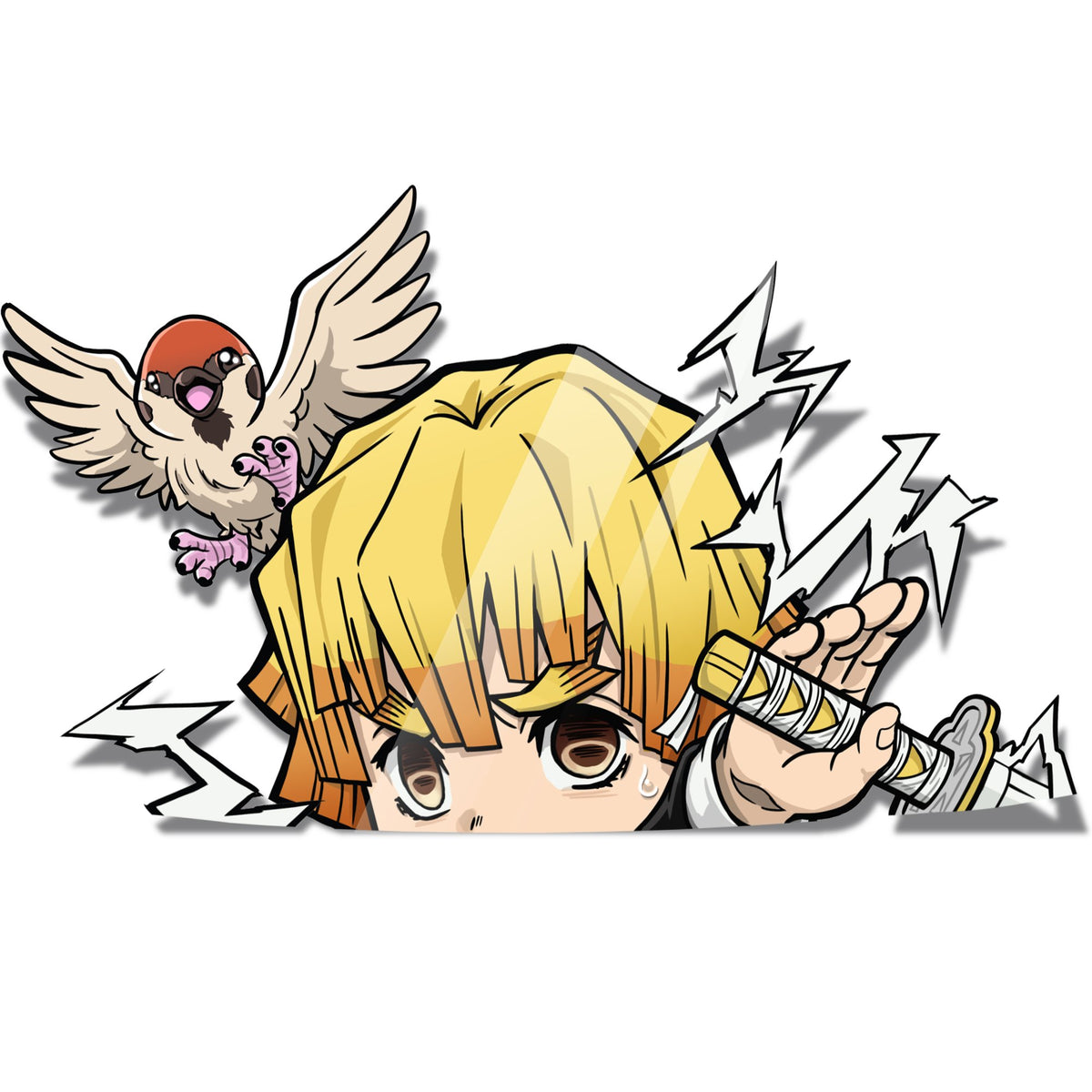 Zenitsu Universal Car Decal / Sticker Demon Slayer Peeker – Project Rocket
