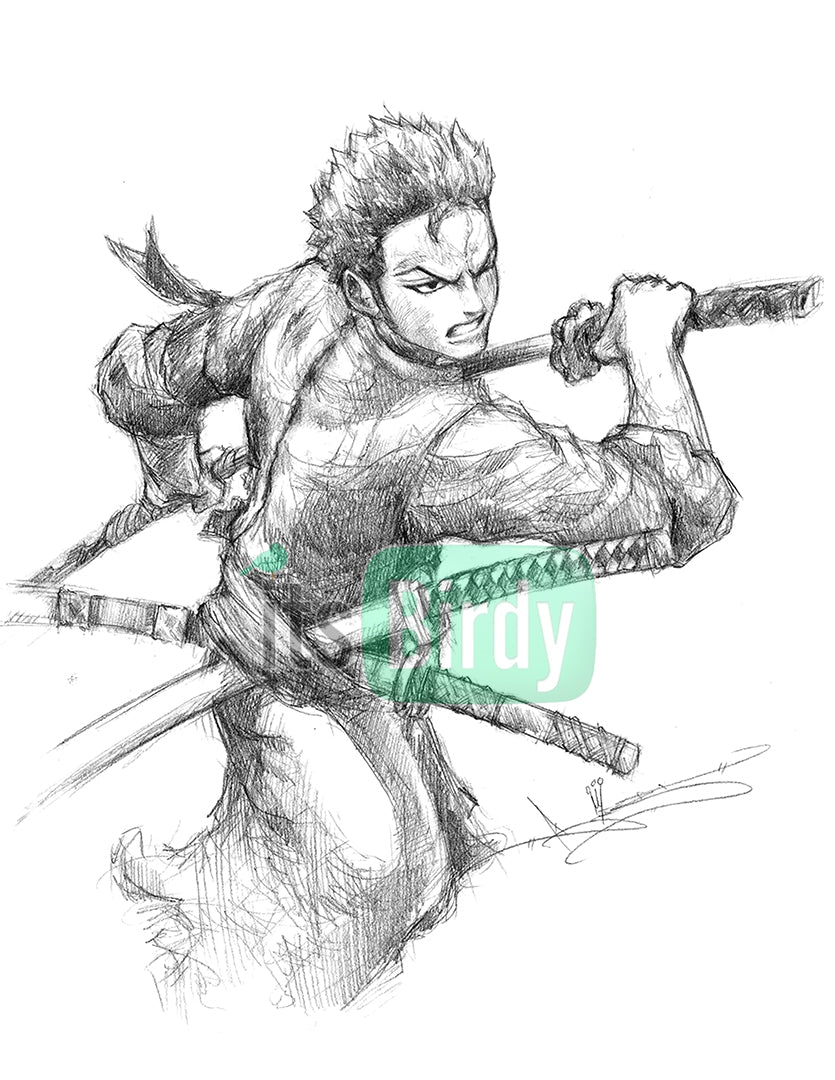 Zoro Drawing Inktober #21 Roronoa Zoro 🍷 Have Some Old